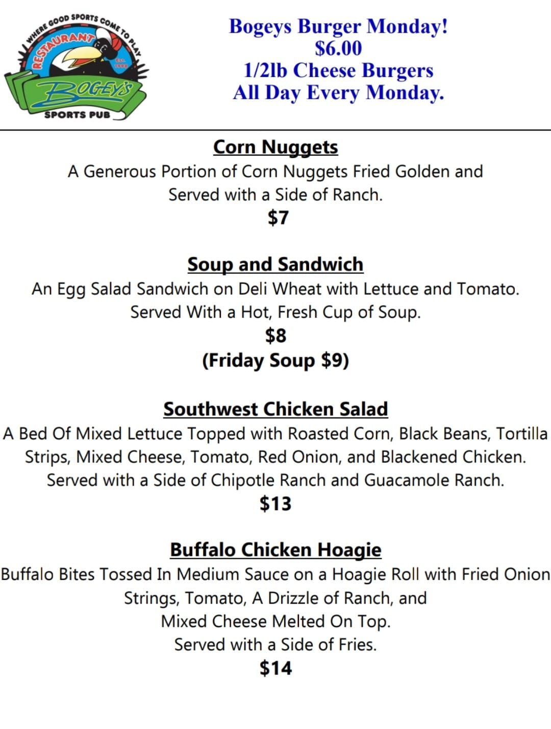 Bogey's Sports Pub in Venice, FL | Best Restaurant & Bar near Nokomis